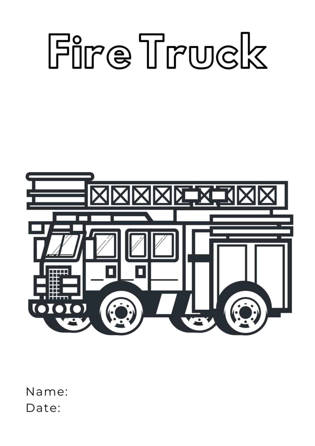 Fire truck coloring pages 🚒 🔥 Ignite creativity and fun!
