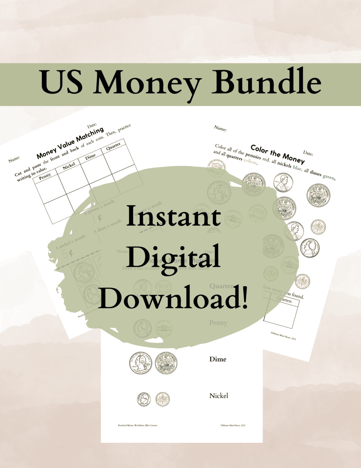 Preschool money worksheets 💰 ️ Kickstart financial literacy early!